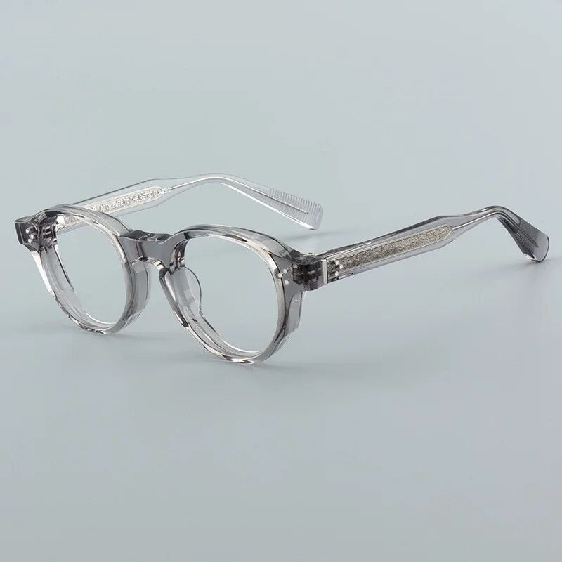Vintage Hard Acetate Frame TVR528 Sphere Myopia Optical Eyeglass Retro ...