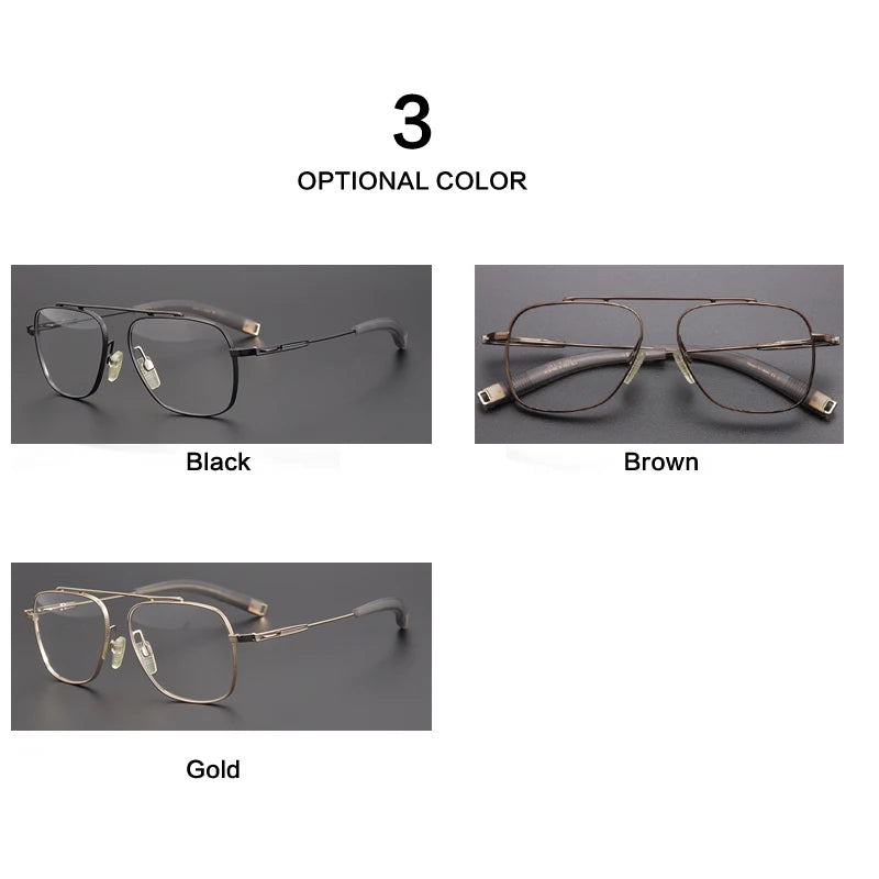 IP Titanium Men Optical Glasses Frames Aviator Myopia Prescription Eye ...