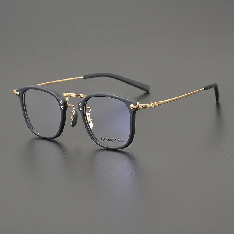 Japanese Brand Square Acetate Glasses Frame Men Myopia Perscription Ey ...