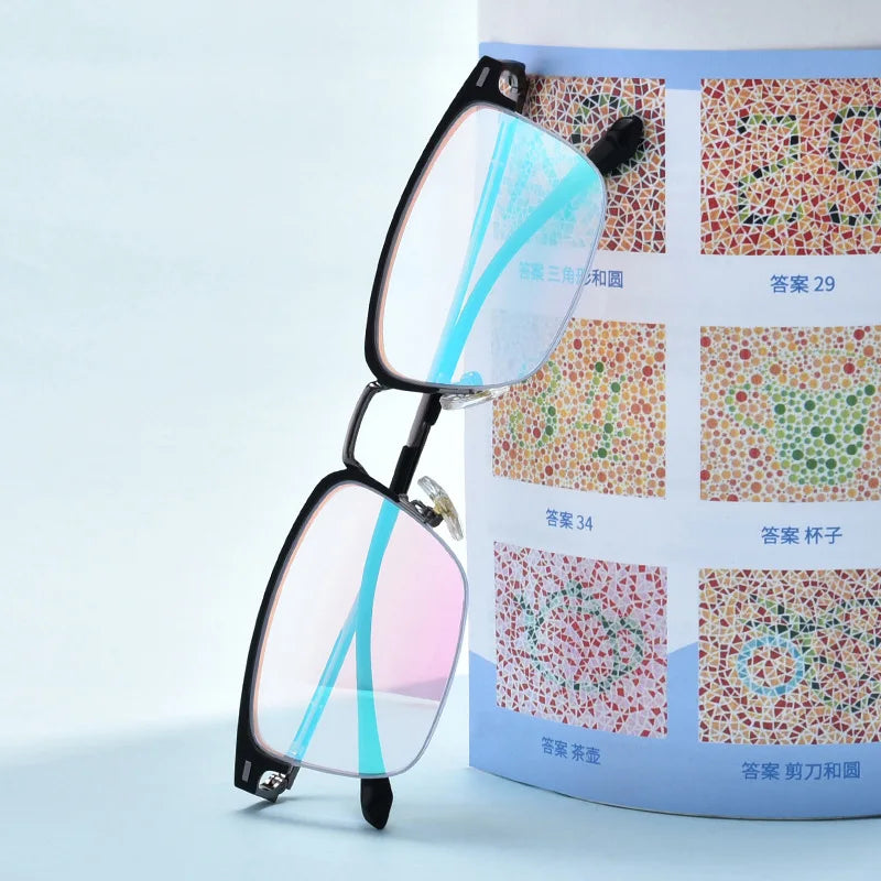 Pure Titanium Frame Color-blindness Glasses Red Green Color Blind Art ...