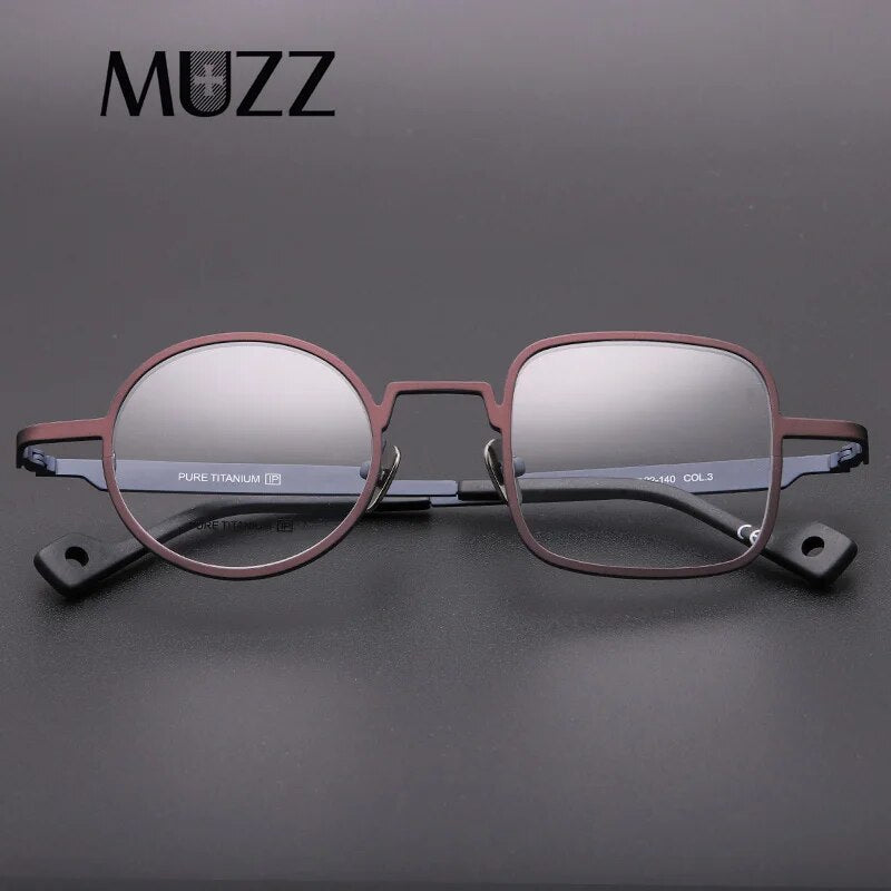 Pure Titanium Optical Frames Men Asymmetric Eyewear Tony Stark Frame R ...