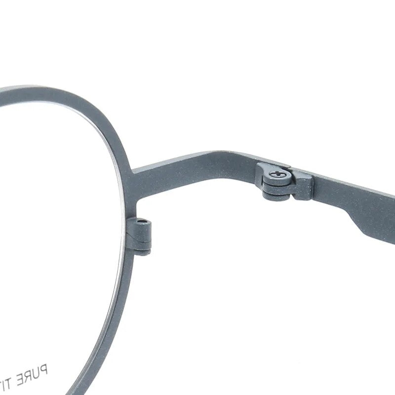 Pure Titanium Optical Frames Men Asymmetric Eyewear Tony Stark Frame R ...