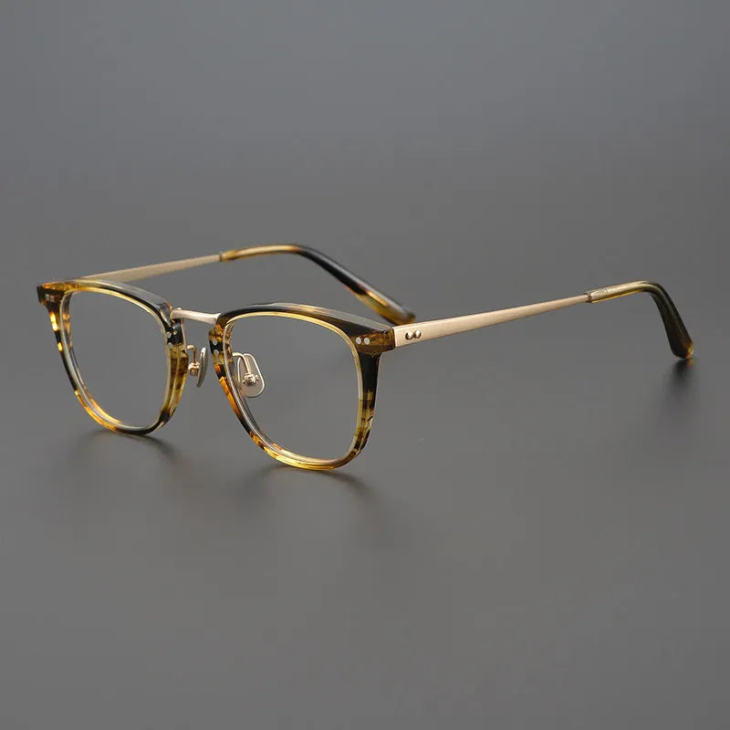 Retro Glasses Frame Titanium Prescription Glasses Women Myopia Eyeglas ...