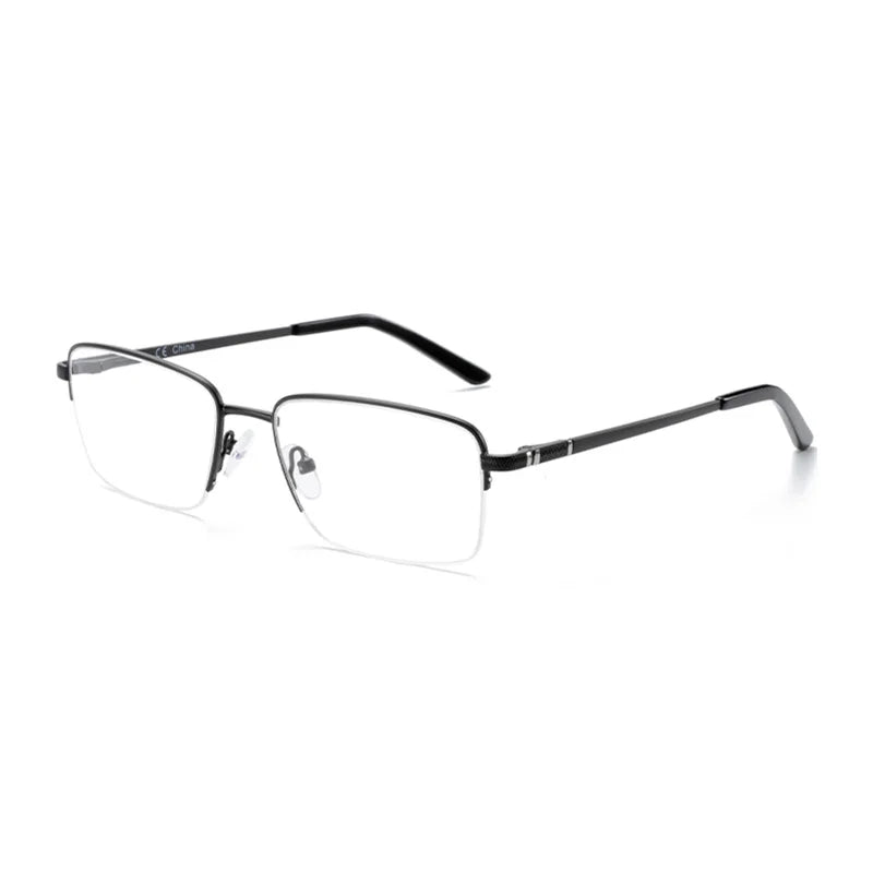ZENOTTIC Ultralight metal Square Half Rimless Eyeglasses for Myopia Sp ...