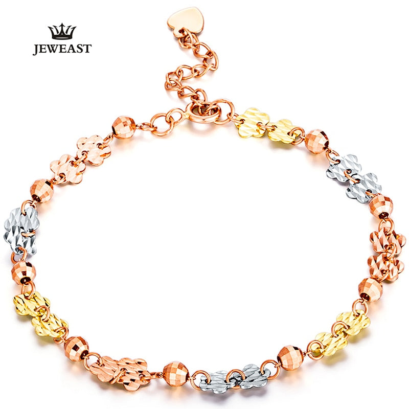 18K Pure Gold Bracelet Real AU 750 Solid Gold Bangle Nice Beautiful Up ...