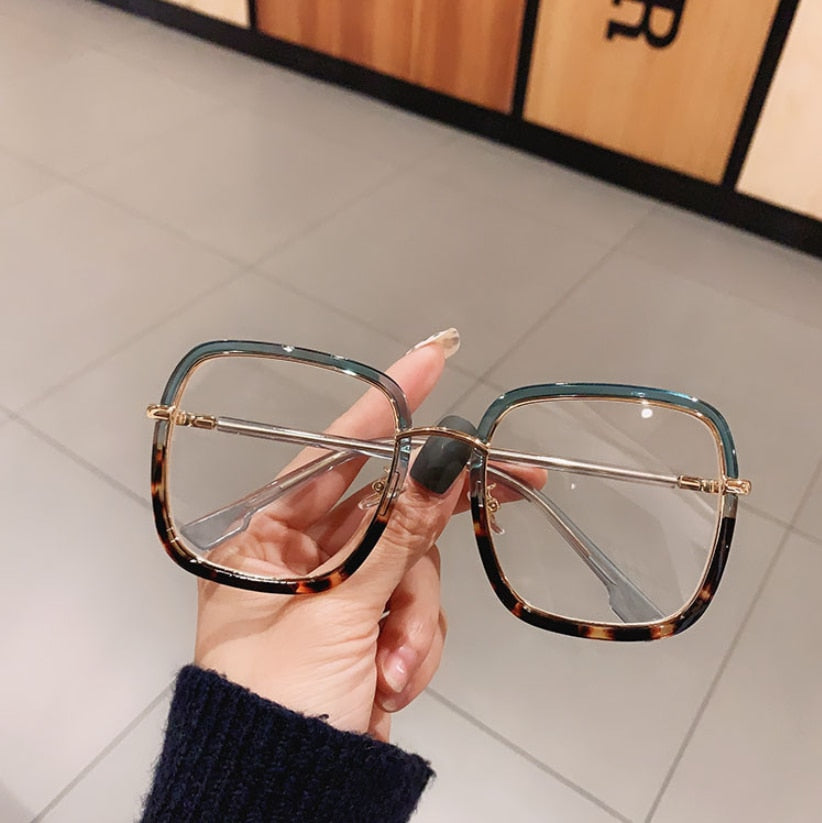 47455 Vintage Big Size Glasses Frames Square Men Women Computer Eyegla ...