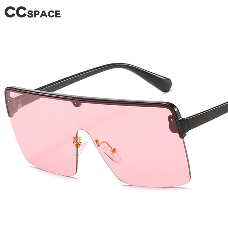 49167 Oversized One Lens Goggle Half Frame Sunglasses Men Women Shades ...