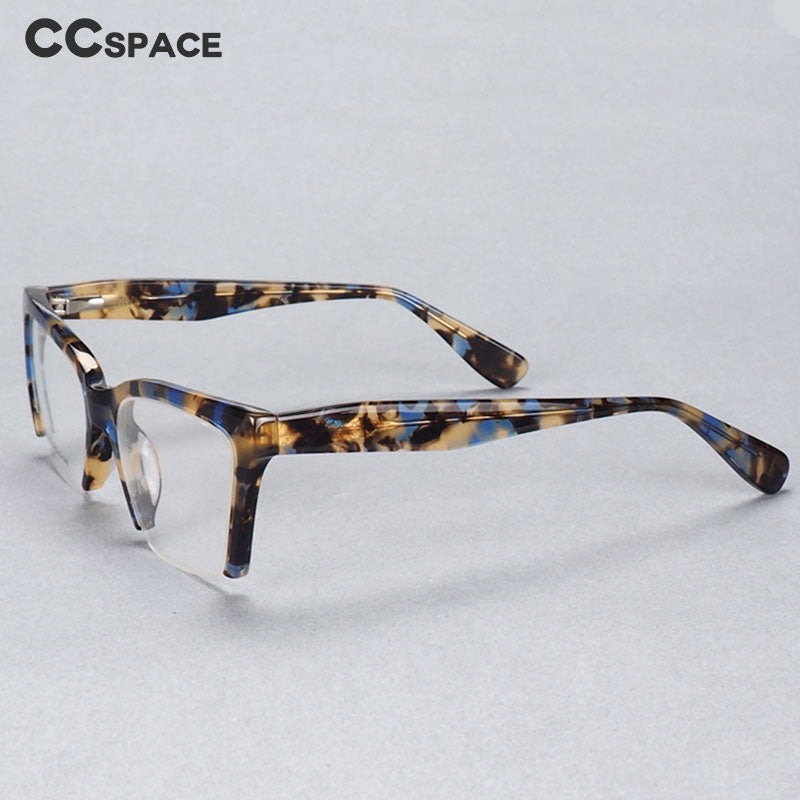 49409 Anti Blue Half Frame Acetate Glasses Frames Women Men Optical Co ...