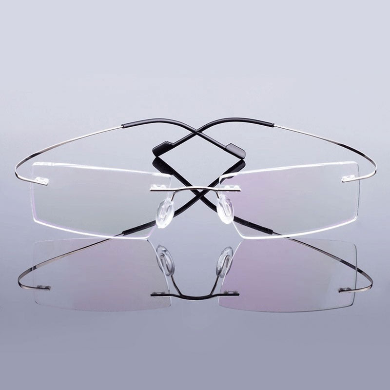 5018 Beta-Ti Designer Brand Style Flexible Memory Metal Rimless Eyegla ...