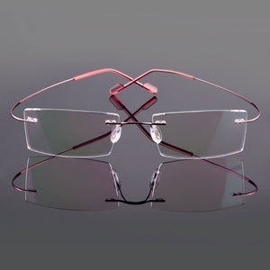 5018 Beta-Ti Designer Brand Style Flexible Memory Metal Rimless Eyegla ...