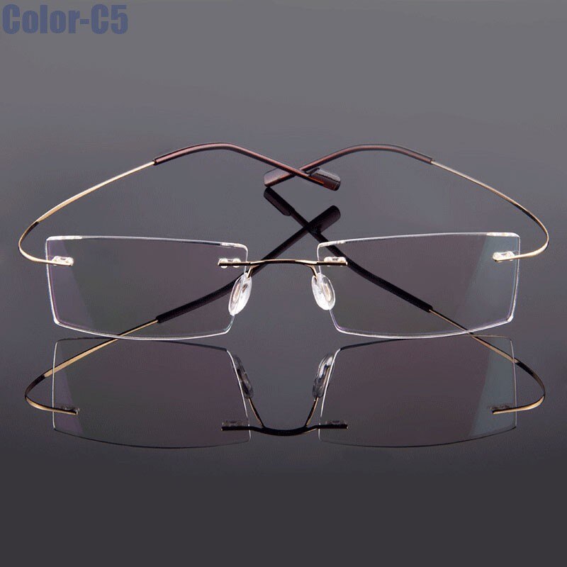 5018 Beta-Ti Designer Brand Style Flexible Memory Metal Rimless Eyegla ...