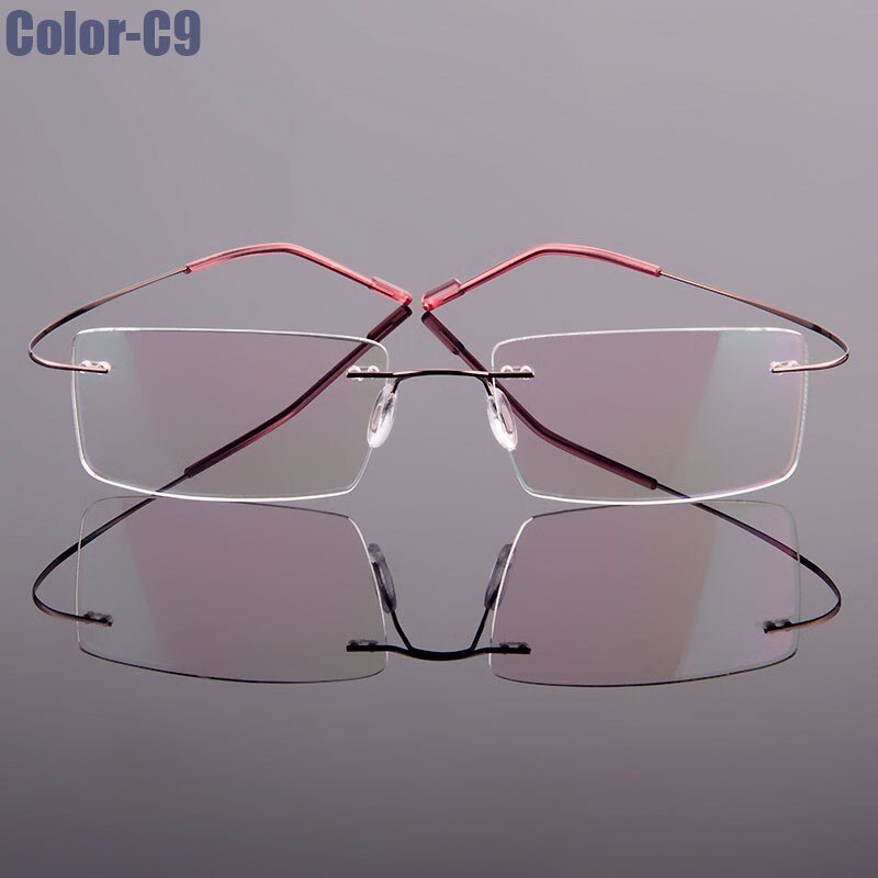 5018 Beta-Ti Designer Brand Style Flexible Memory Metal Rimless Eyegla ...