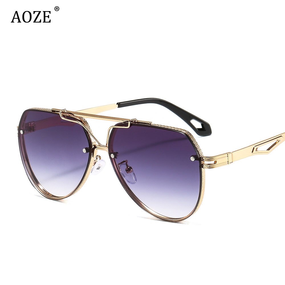 Aoze Pilot Style Eyewear | Retro Metal Frame with Rivet Accents – Cinily