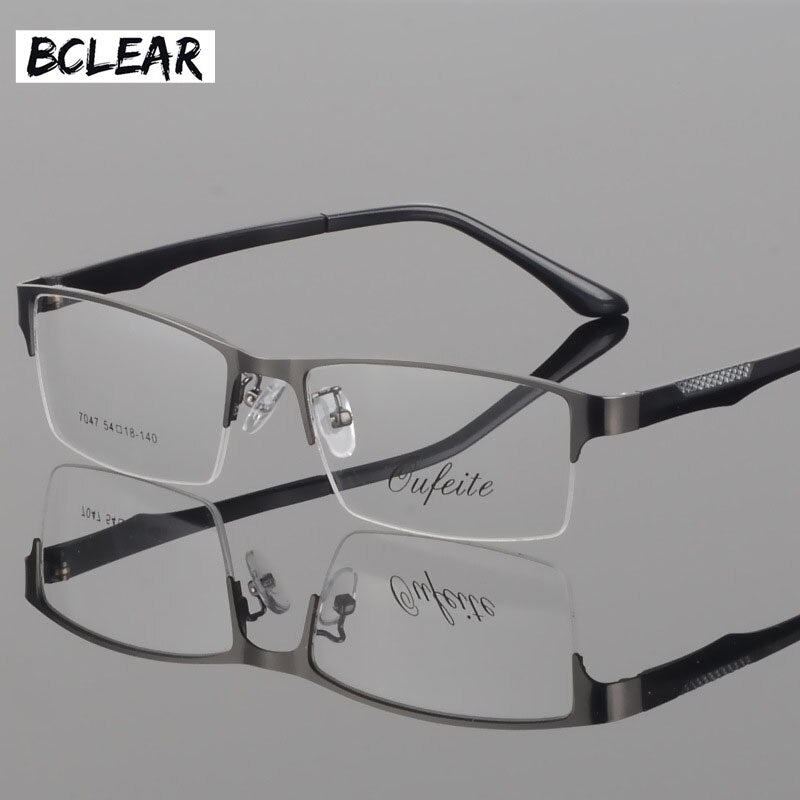 BCLEAR Ultra-light TR Legs Glasses Frame Men's Metal Half Frame Myopia ...