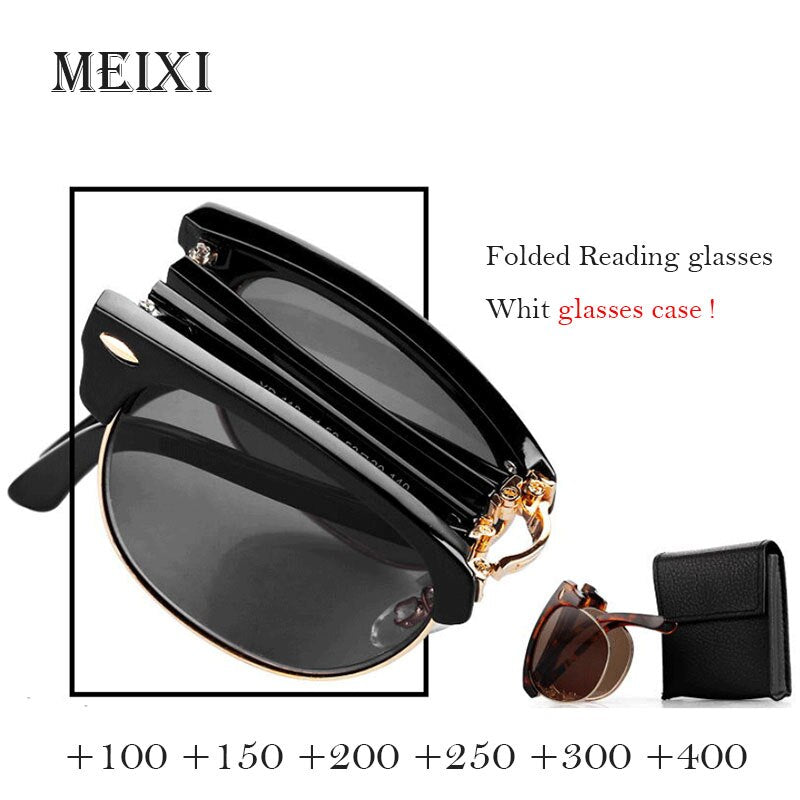 Boxed Folding eyebrows sunglasses, unisex Hyperopia, old-fashioned sun ...