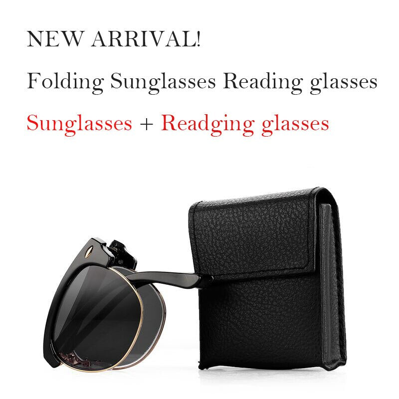 Boxed Folding eyebrows sunglasses, unisex Hyperopia, old-fashioned sun ...