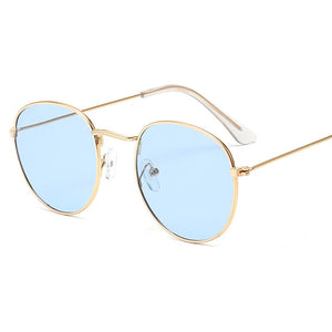 Classic Small Frame Round Sunglasses Women/Men Brand Designer Alloy Mi ...