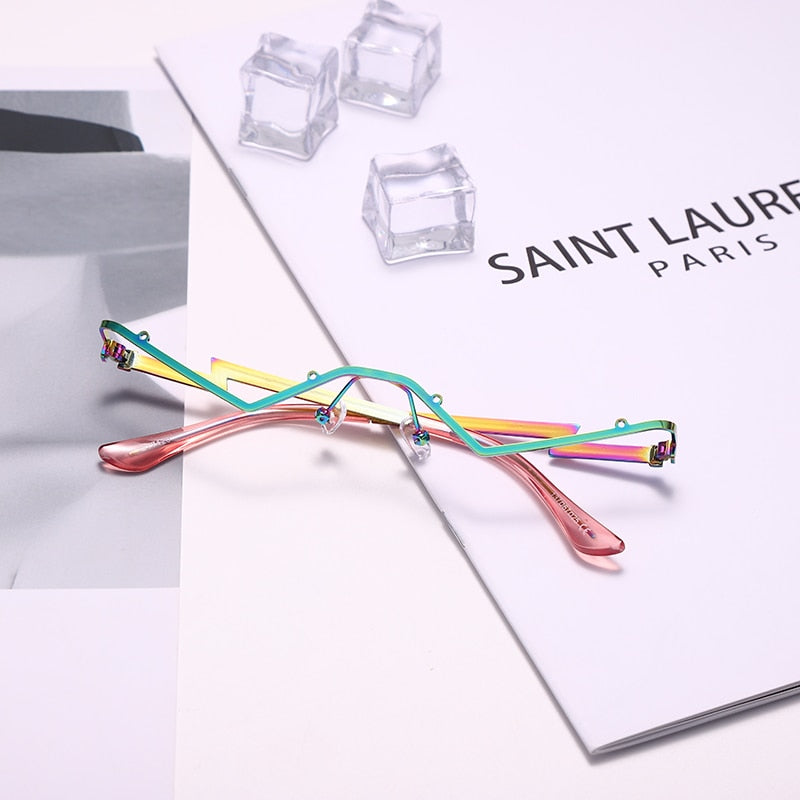 Eye Glasses Frames For Women Colorful Eyeglass Frames Diamond Eye Glas ...