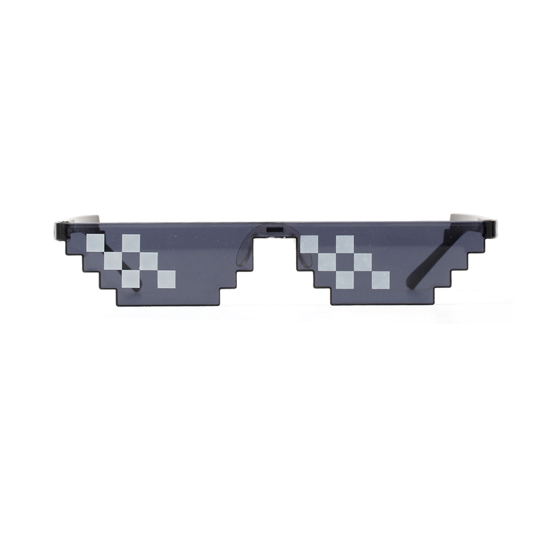 Personality small frame funny mosaic coding pixel sunglasses party gam ...