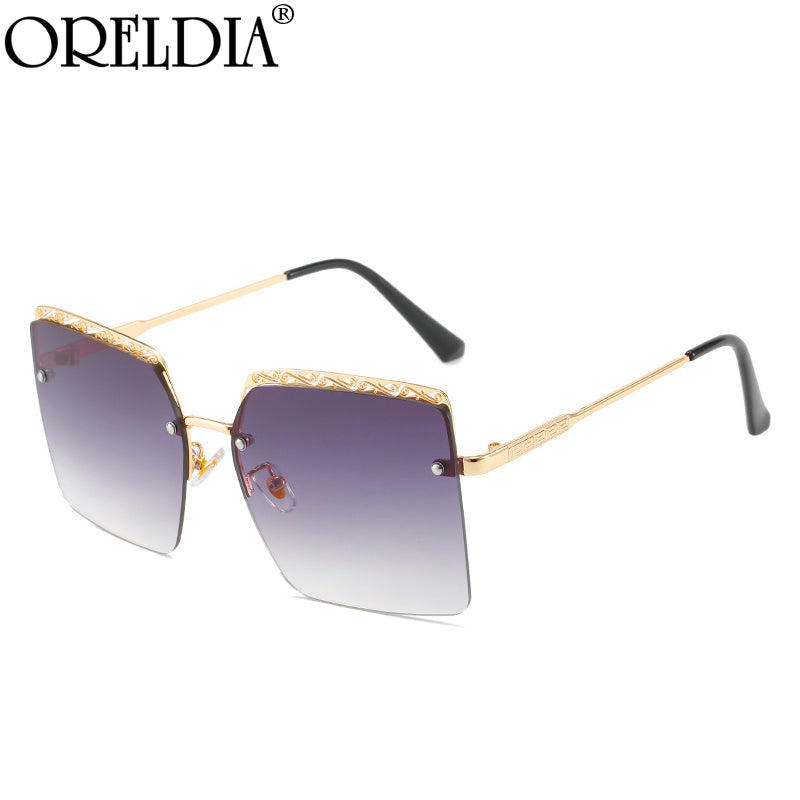Square Rimless Sunglasses 2023 Women Men Gradient Lenes Sun Glasses Sh ...
