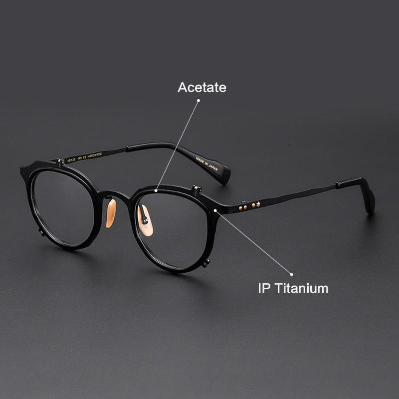 IP Titanium Retro Optical Eyeglasses Hand Made Men Myopia Prescription ...