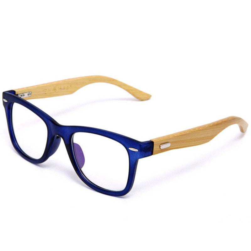 Japan Handmade Natural Bamboo Glasses Frame Clear Lens For Women Men V ...
