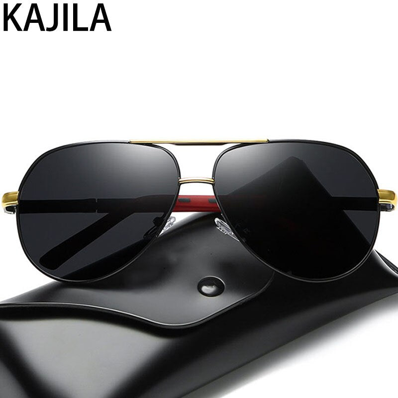 KAJILA Vintage Oval Sunglasses Men Polarized Classic Brand Sun glasses ...