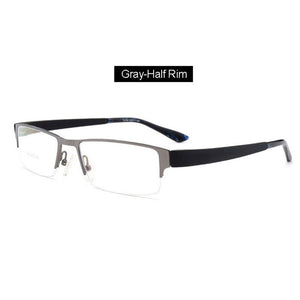 Men Alloy Eyeglasses Frame for Men Eyewear Flexible Temples Legs IP El ...