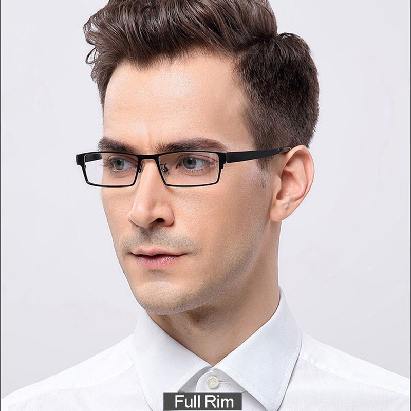 Men Alloy Eyeglasses Frame for Men Eyewear Flexible Temples Legs IP El ...