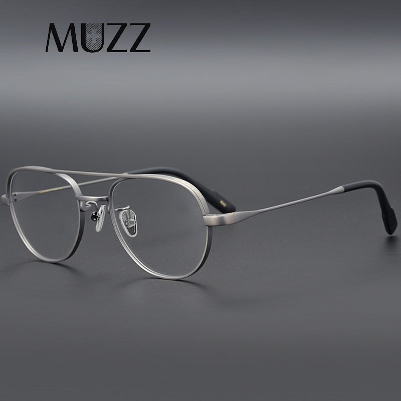 Men Pure Titanium Pilot Glasses Frame Women Retro Brand Optical Myopia ...