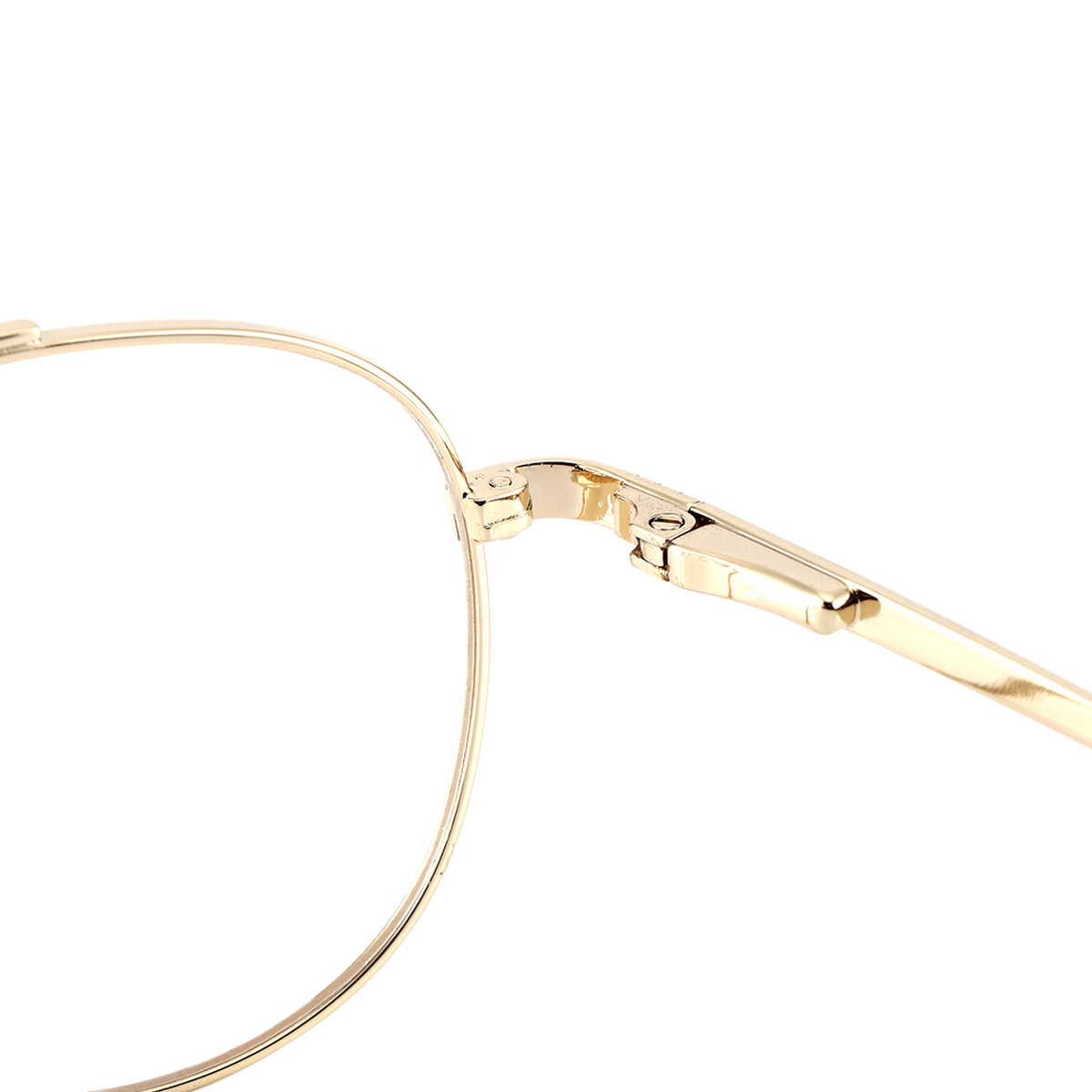 Men and Women Double Bridge Metal Full Rim Glasses Frame With Spring H ...