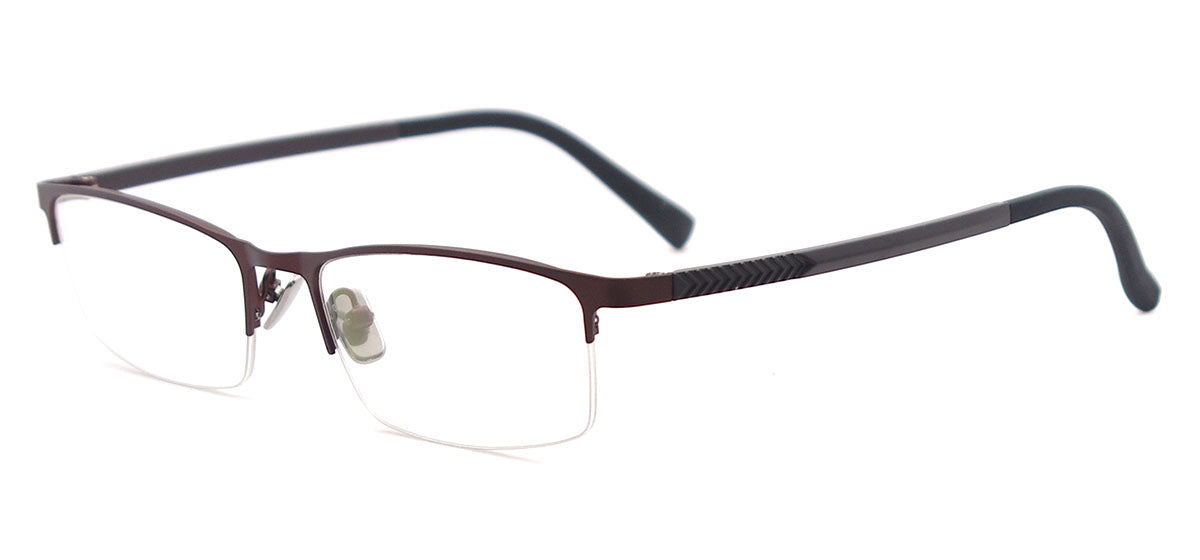 Metal Half Rim Spectacles Men Classic Eyeglass Frame For Myopia & – Cinily
