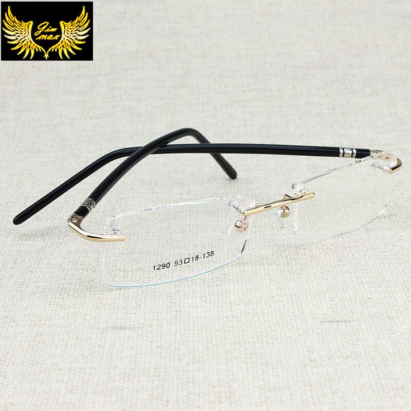 Men Style Rimless Eye Glasses Men's Small Size Eyeglasses Brand Design ...