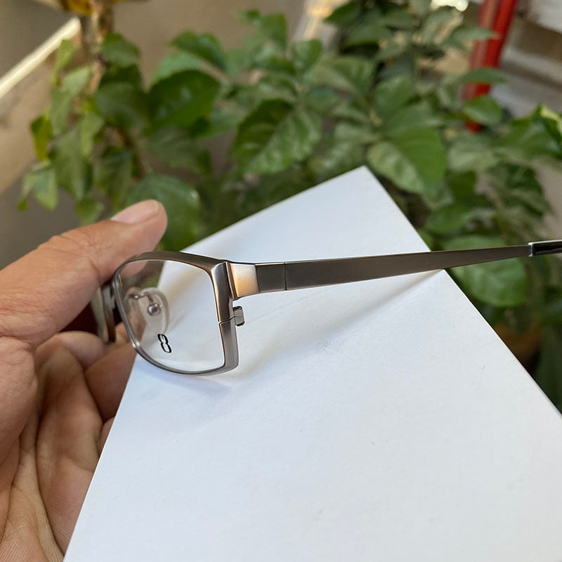 Rectangular Pure Titanium Spectacles Men/Women – Cinily