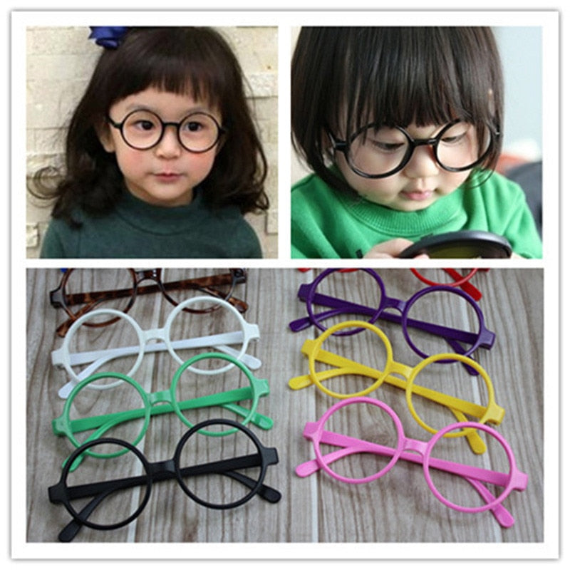Retro eyeglass Rush Tide Round Children Glasses Frames Unisex Candy Co ...