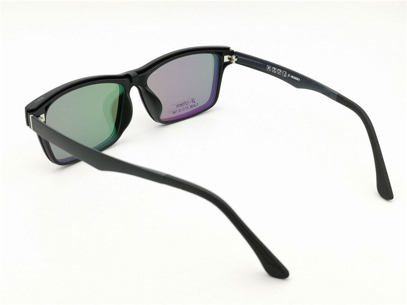 ULTEM rectangle shape optical eyeglasses frame with clip on polarized ...