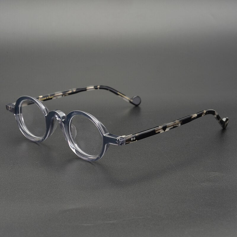 Vintage Round Acetate Handmade Small Glasses Frame Men Women Prescript ...